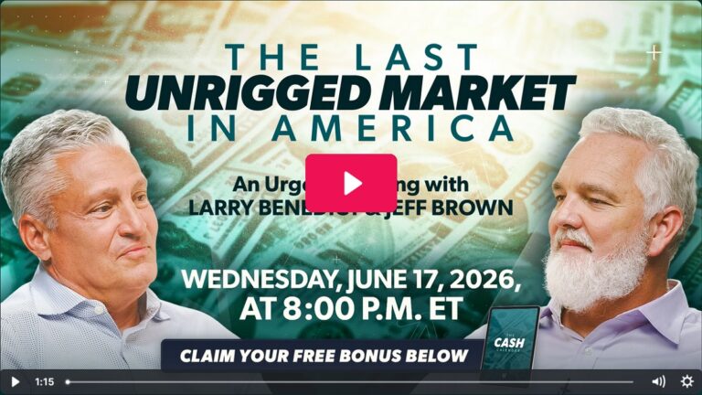 Larry Benedict Last Unrigged Market: Claim Up To 84% In Cash
